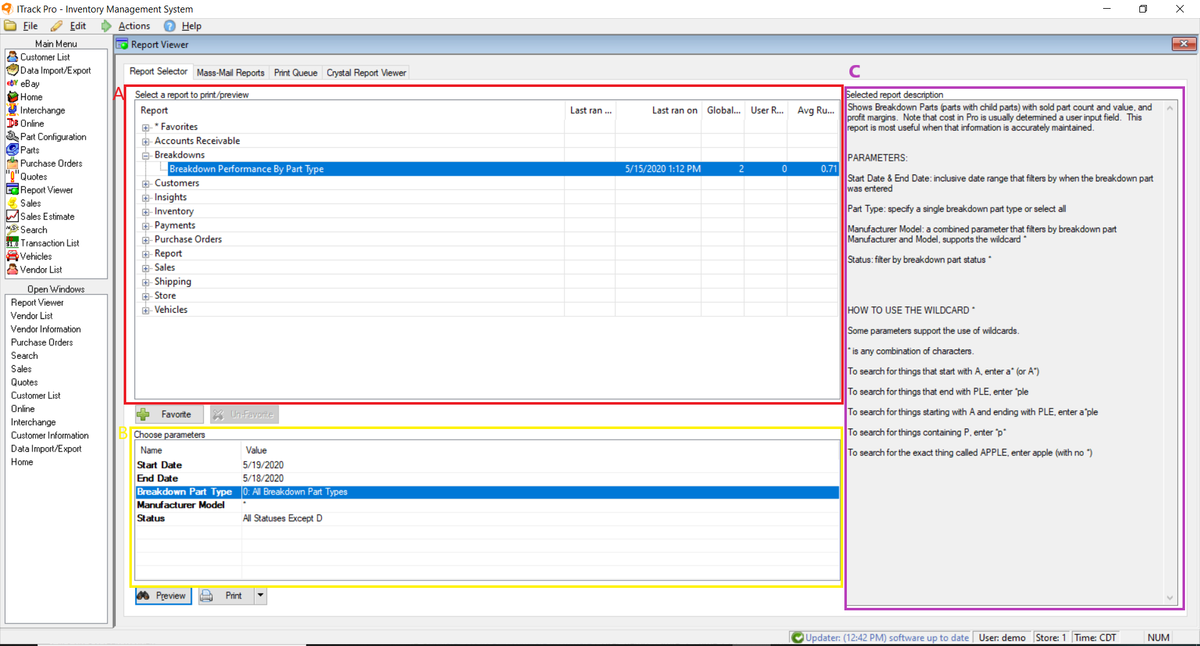 ITrack/Pro/Report Information - ISoft Wiki